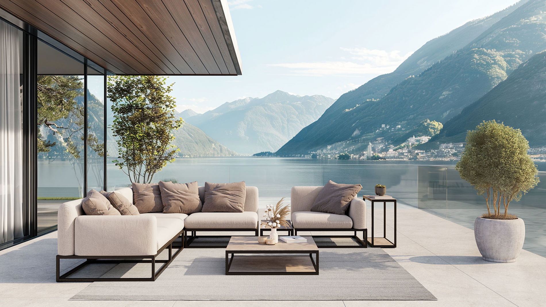 SOYO M Gartenlounge | 5 Personen | Mit Tisch | Beige